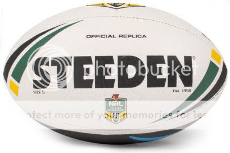 Steeden Powerade Official Replica NRL Rugby Match Ball Football Sports ...