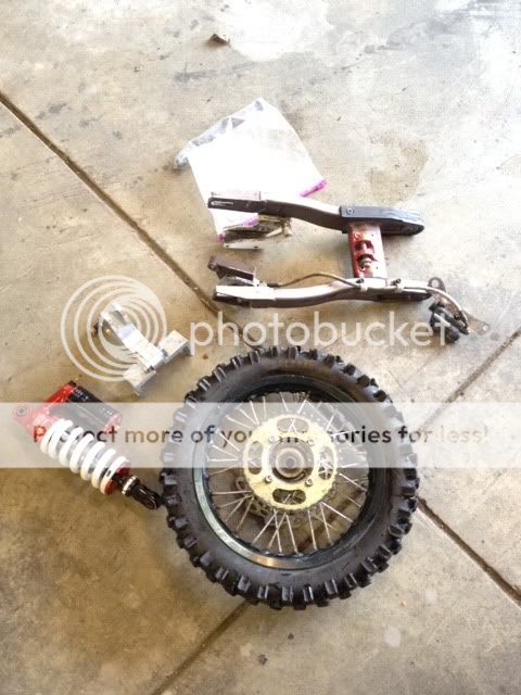 Pitster rear end, RBC Shock Mount, Rear Wheel Tire, Brakes ...